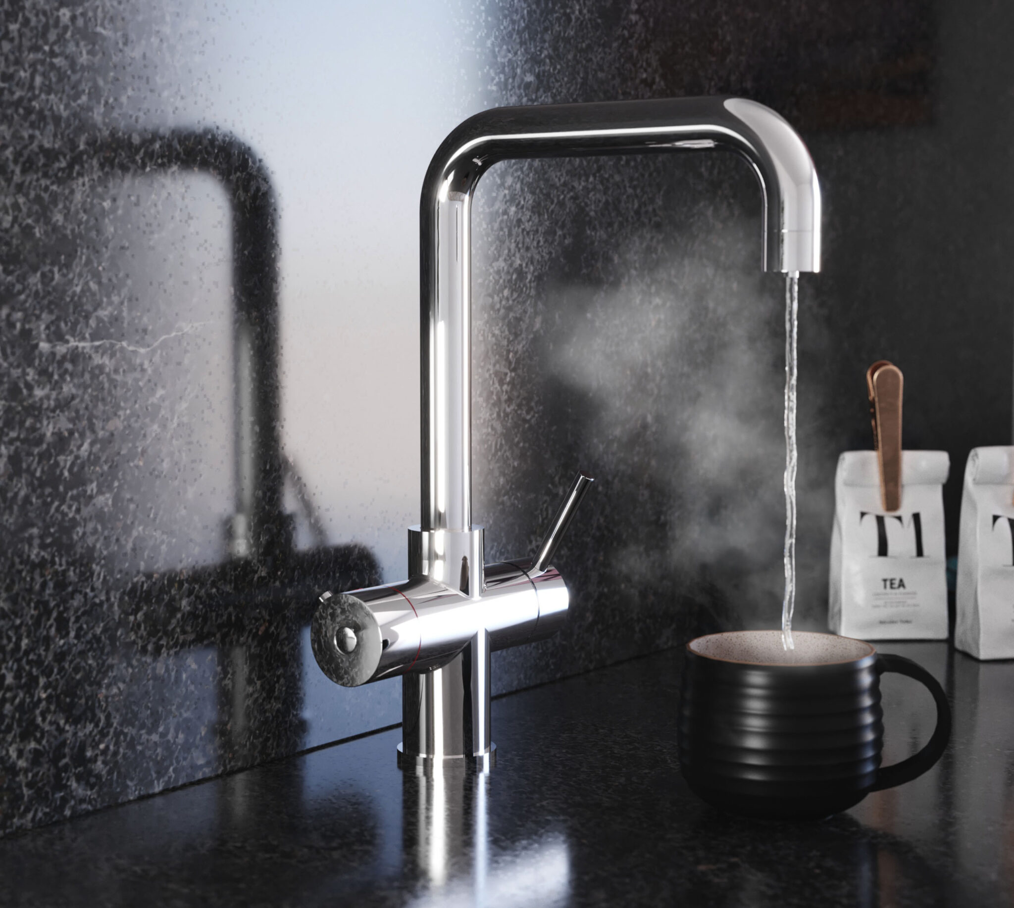 4-in-1 Boiling Water Taps | Filtered cold & 98°C Water
