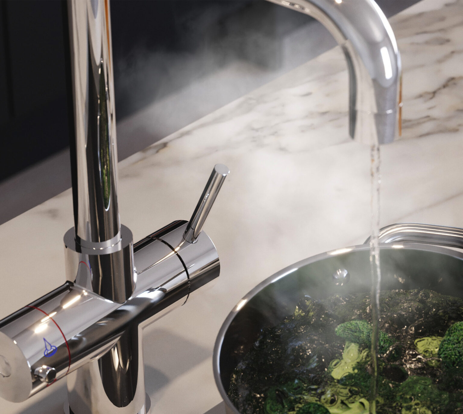 4-in-1 Boiling Water Taps | Filtered cold & 98°C Water
