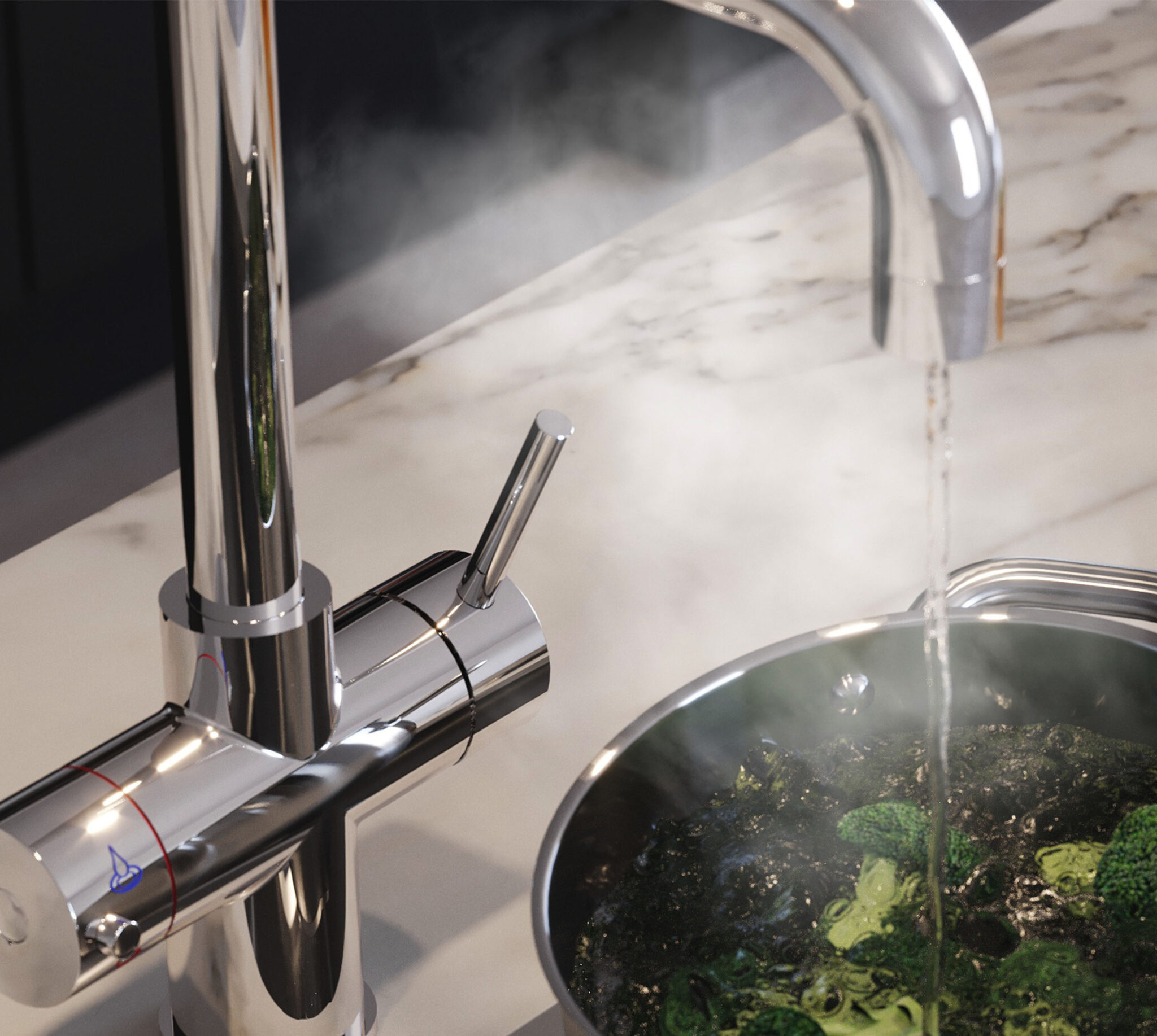 4-in-1 Boiling Water Taps | Filtered cold & 98°C Water