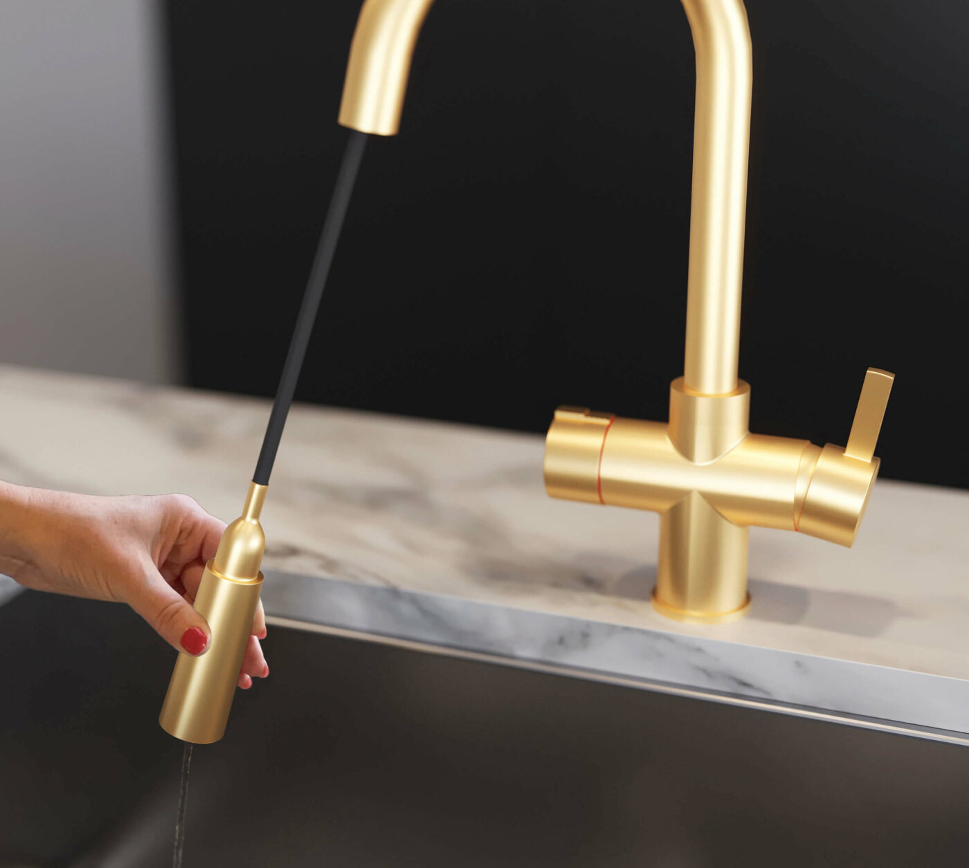 Platinum 4-in-1 Taps: Pull-Out Kitchen Tap | Hot Water Taps