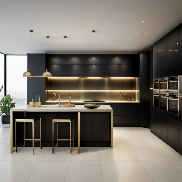 Black & Gold Kitchens: 8 Ideas for a Luxury Cooking Space