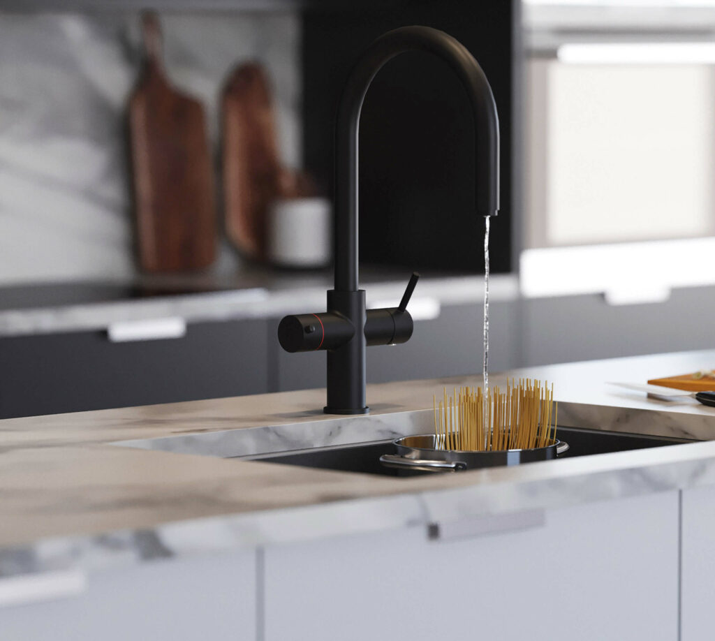 Black Instant Boiling Water Taps: 3-in-1 & 4-in-1 Taps